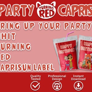Turning Red Capri Sun Label, Turning Red Caprisun Label, Turning Red ...
