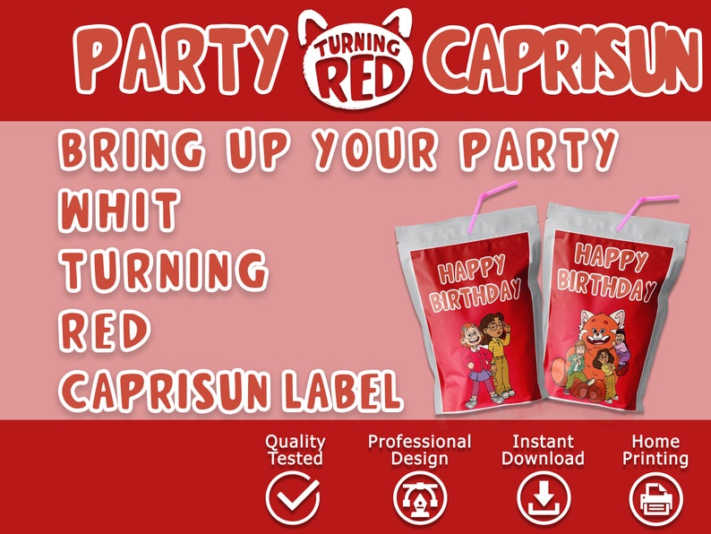 Turning Red Capri Sun Label, Turning Red Caprisun Label, Turning Red ...
