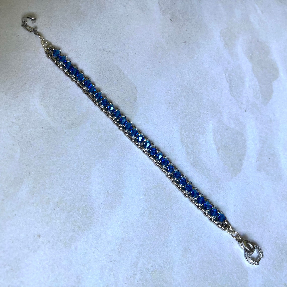 Beaded Bracelet Pattern PDF Tutorial DIY Tennis Bracelet Preciosa ...