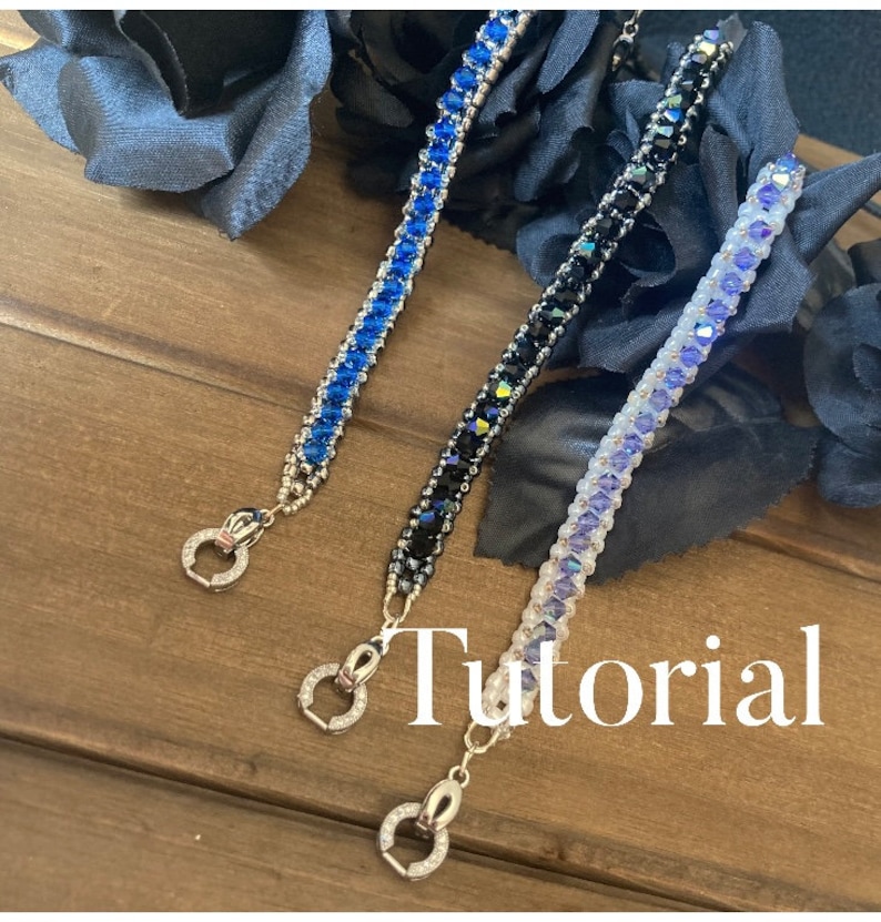 Beaded Bracelet Pattern PDF Tutorial DIY Tennis Bracelet Preciosa ...
