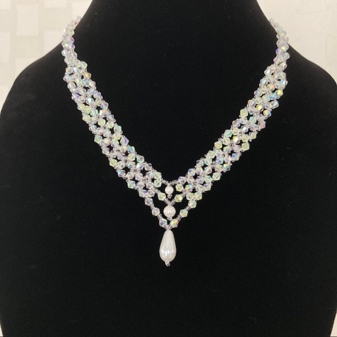 Crystal Bicone Necklace & Earring Tutorial PDF Beaded Bridal Jewelry ...