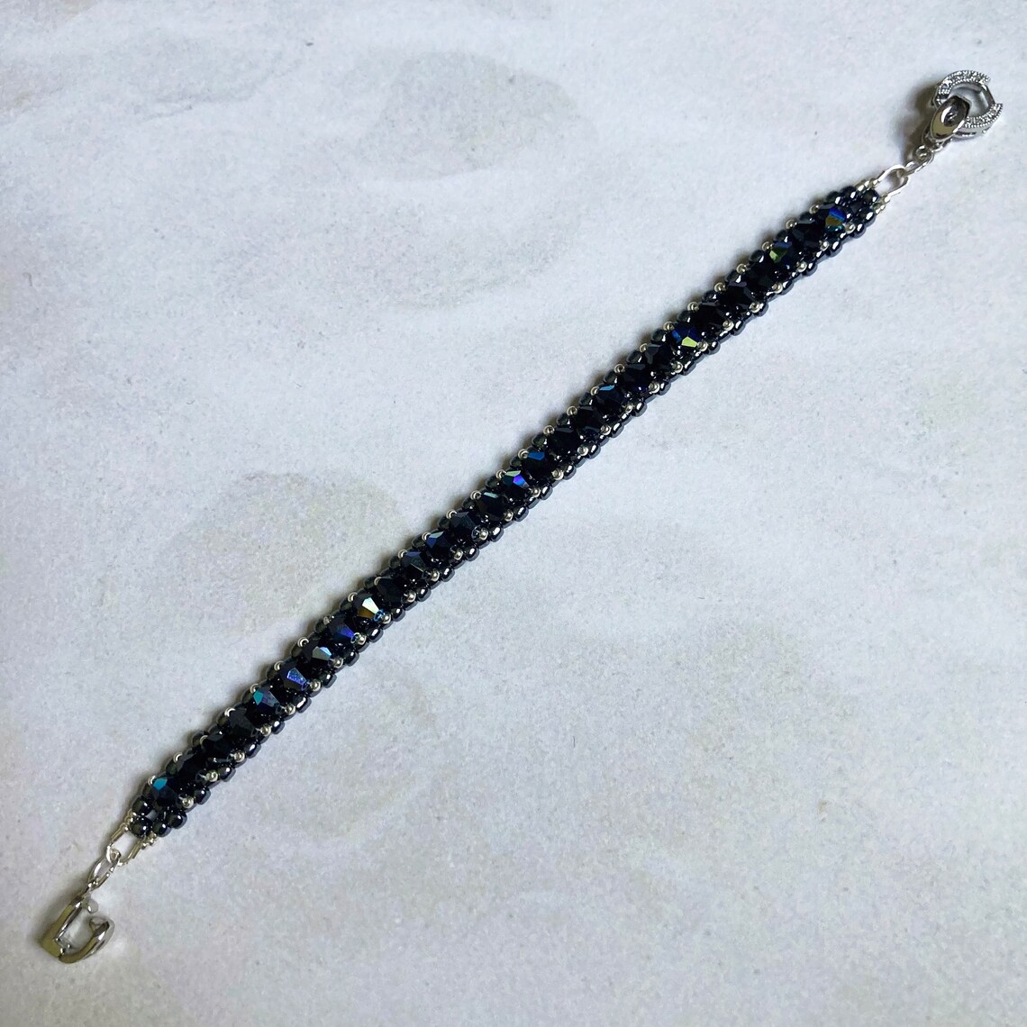 Beaded Bracelet Pattern PDF Tutorial DIY Tennis Bracelet Preciosa ...