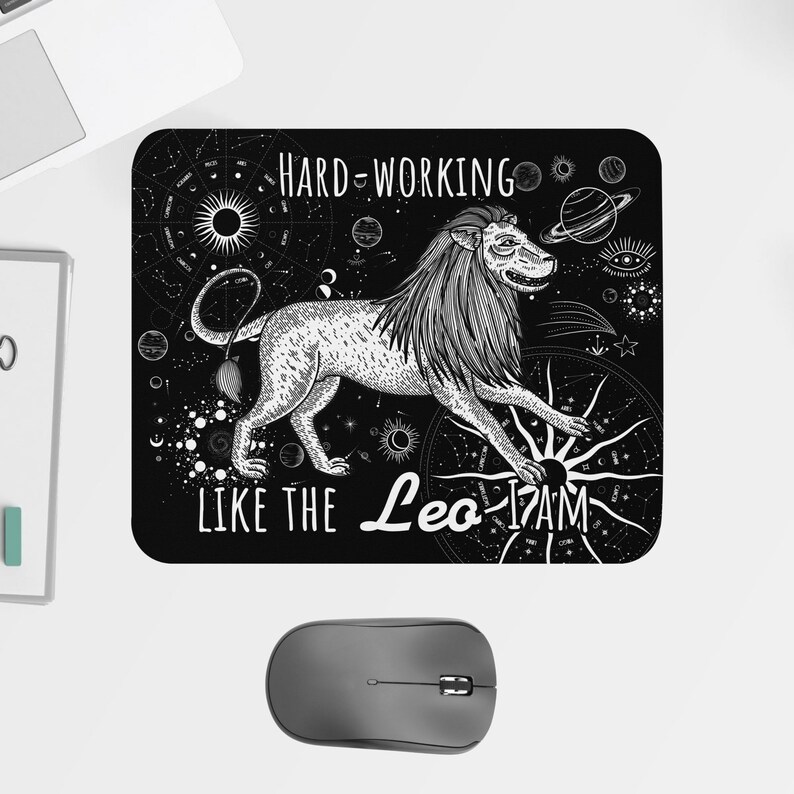 Leo Mousepad Leo Mouse Pad Leo Gifts Leo Gift Ideas Zodiac Birthday ...