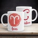 Aries Symbol Monogram Mug Personalized Coffee Mug Personalized Aries ...