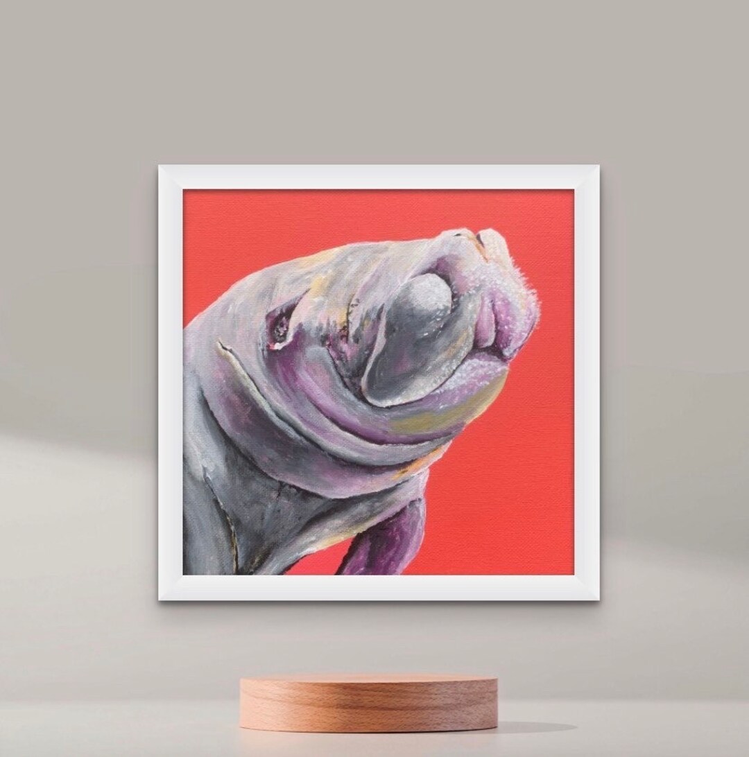 Manatee Art Prints, Acrylic Art Print, Sea Life Art Prints of Manatees ...