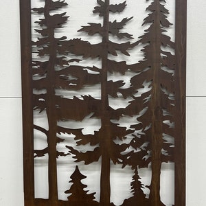 Decorative Rustic Metal Panel, Metal Panel Insert, Wildlife Scenery ...