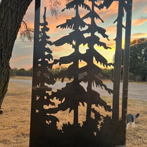 Decorative Rustic Metal Panel, Metal Panel Insert, Wildlife Scenery ...