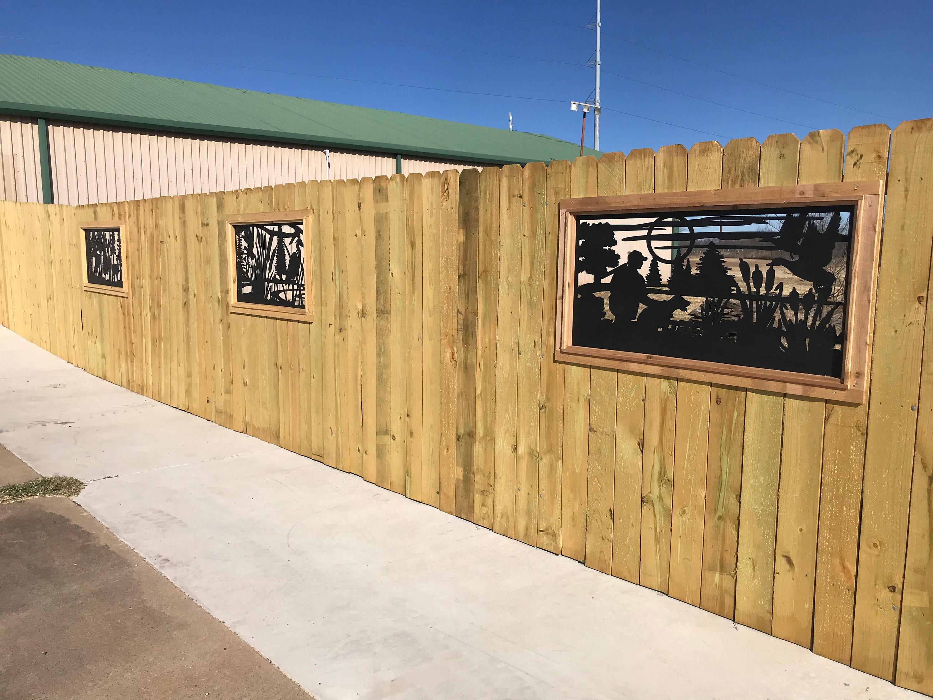 Decorative Rustic Metal Panel, Metal Panel Insert, Wildlife Scenery ...