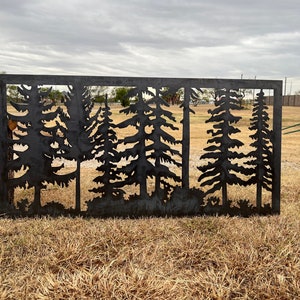 Decorative Rustic Metal Panel, Metal Panel Insert, Wildlife Scenery ...