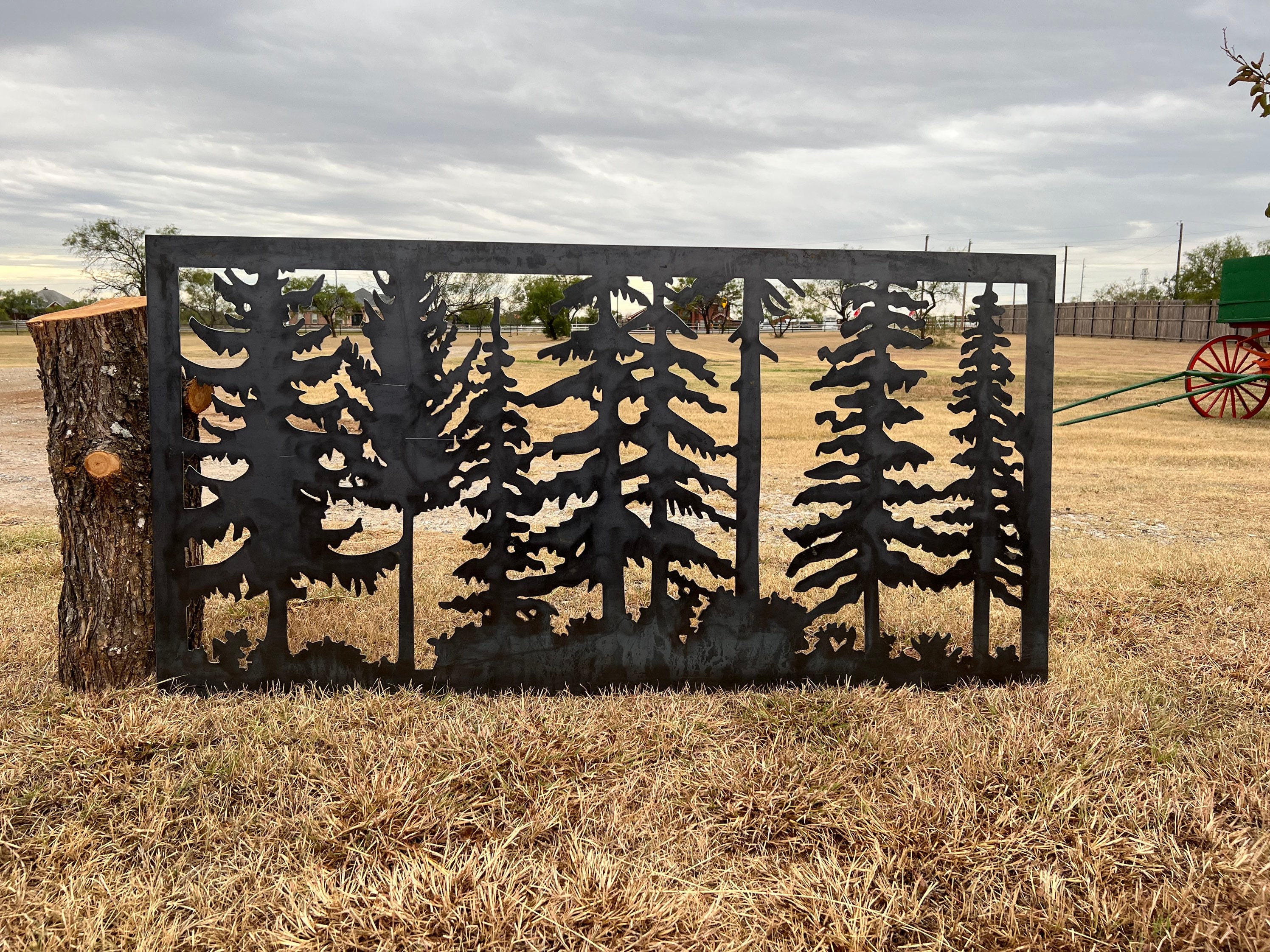 Decorative Rustic Metal Panel, Metal Panel Insert, Wildlife Scenery ...