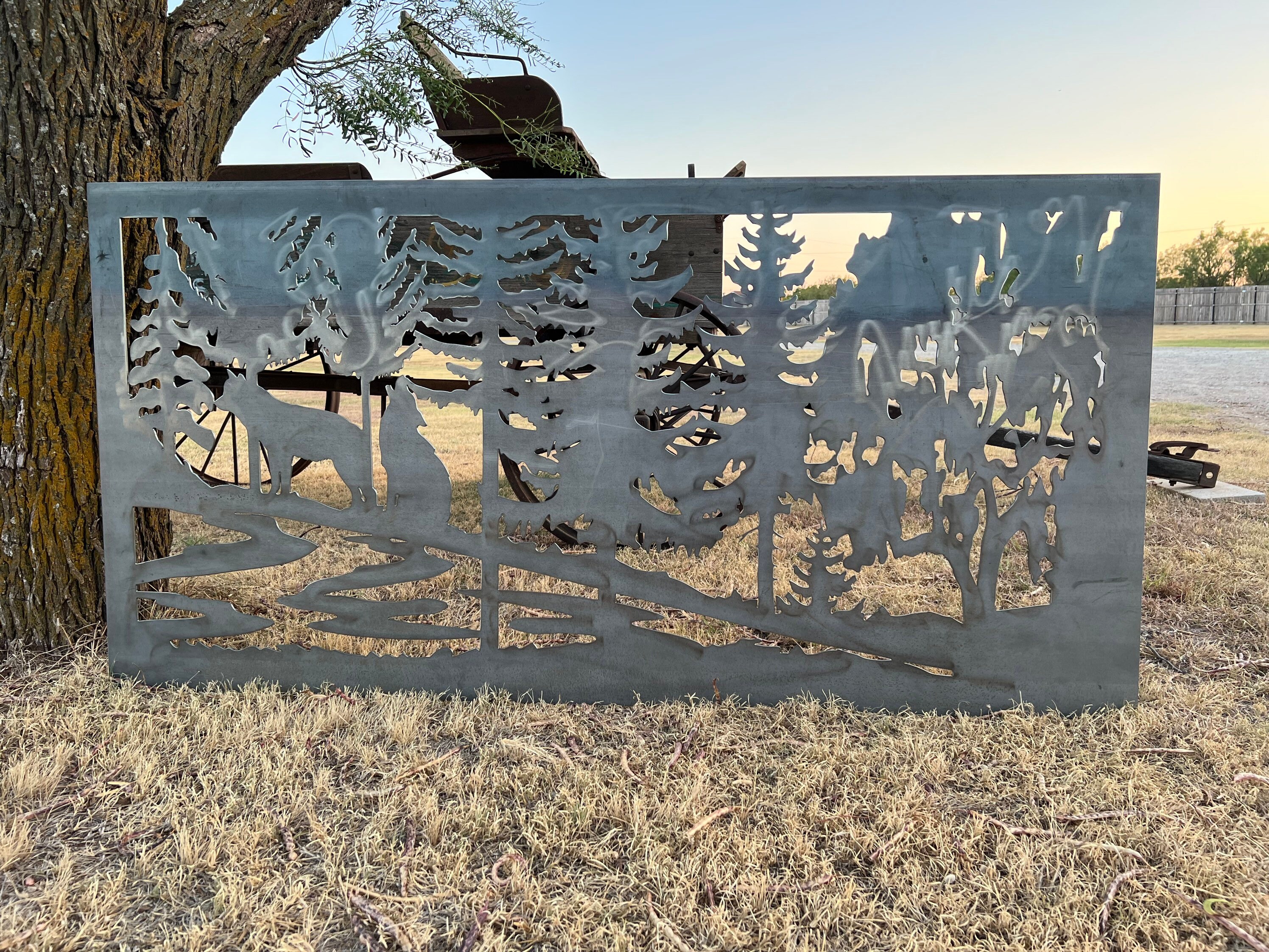 Decorative Rustic Metal Panel Metal Panel Insert Wildlife - Etsy