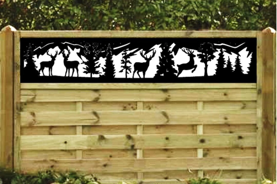 Decorative Rustic Metal Panel. Metal Panel Insert. Privacy Fence Topper ...