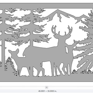 Decorative Rustic Metal Panel, Metal Panel Insert, Wildlife Scenery ...