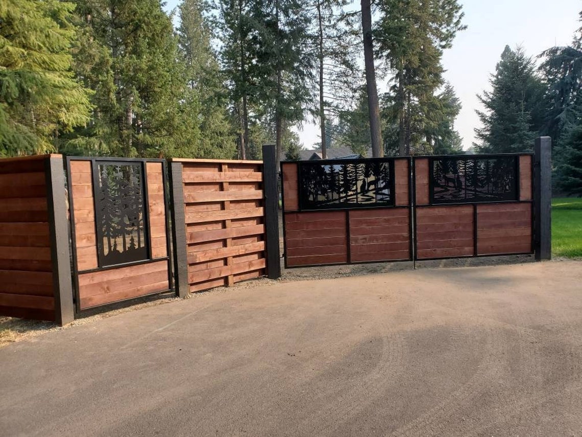 Decorative Rustic Metal Panel Metal Panel Insert Wildlife - Etsy