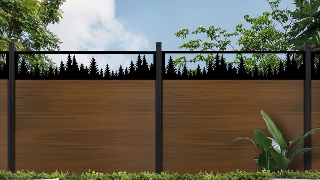 Decorative Metal Panel Insert. Decorative Fence Topper Insert. Tree ...