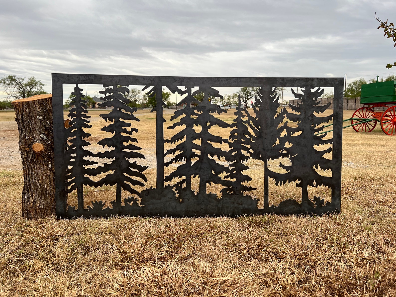 Decorative Rustic Metal Panel, Metal Panel Insert, Wildlife Scenery ...