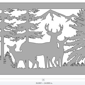 Decorative Rustic Metal Panel, Metal Panel Insert, Wildlife Scenery ...