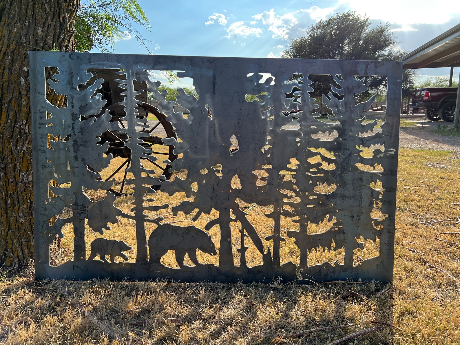 Decorative Rustic Metal Panel Metal Panel Insert Wildlife - Etsy