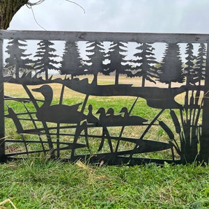 Decorative Rustic Metal Panel, Ducks Metal Panel Insert, Wildlife ...