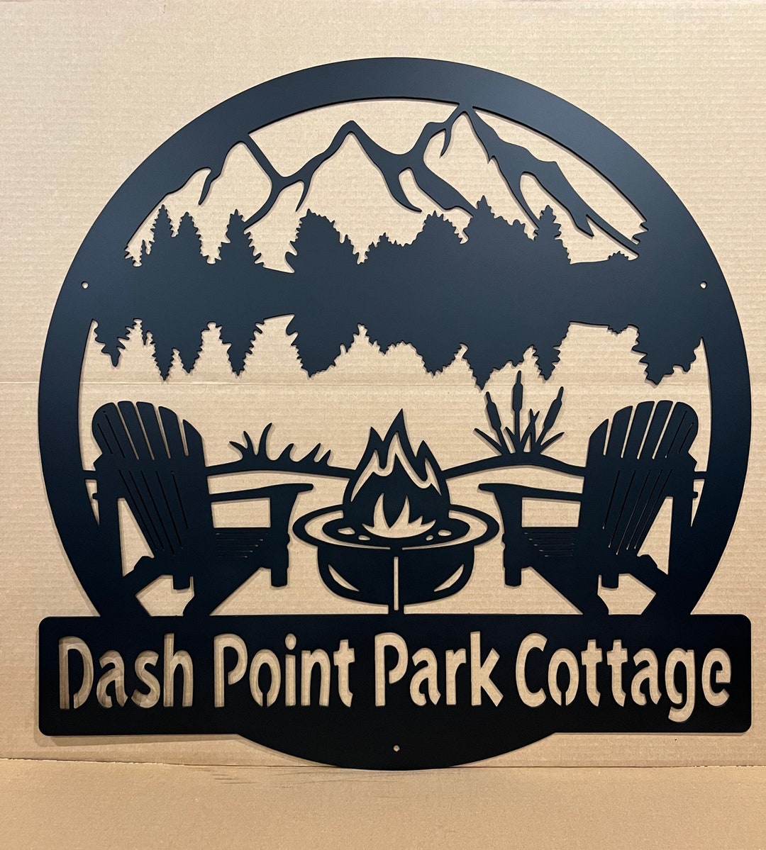 Personalized Metal Sign, Personalized Metal Wall Decor, Mountain View ...