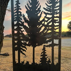Decorative Rustic Metal Panel, Metal Panel Insert, Wildlife Scenery ...