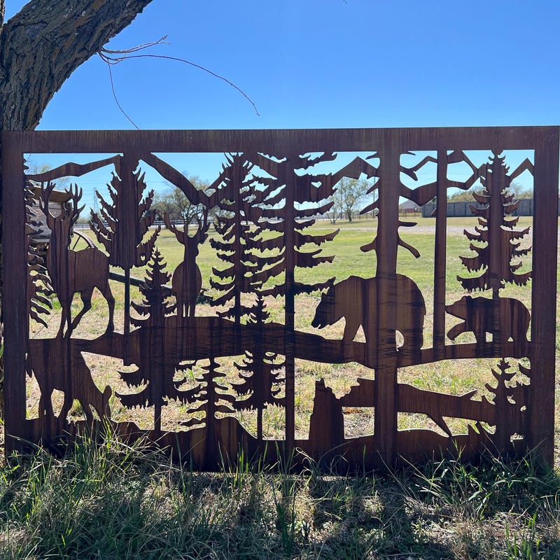 Rustic Steel Panel - Etsy