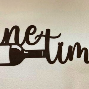 Wine Time Metal Art, Wine Time Metal Sign, Kitchen Decor, Dining Decor ...