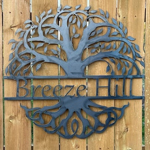 Personalized Tree of Life Metal Sign, Tree of Life Metal Wall Art ...