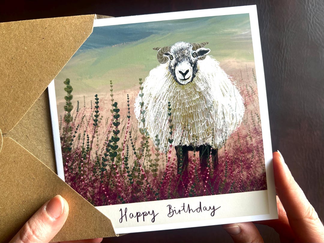 Swaledale Ram Birthday Card: Yorkshire Dales Landscape Art Print - Etsy