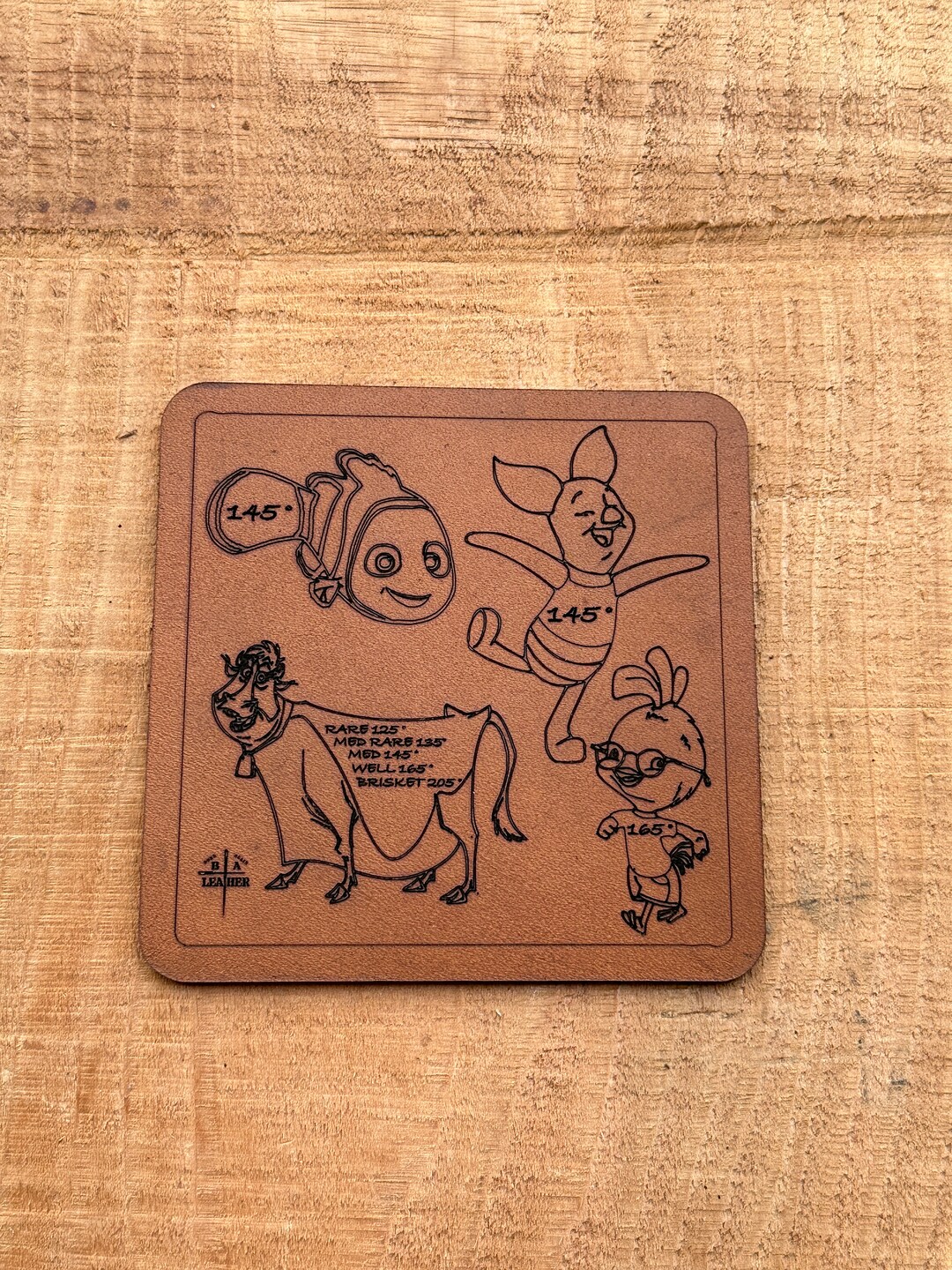 Meat Temperature Leather Fridge Magnet - Etsy