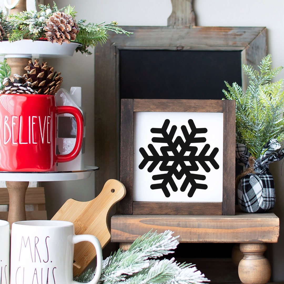Christmas Farmhouse Wood Sign, Holiday Mantle Decor, Christmas ...