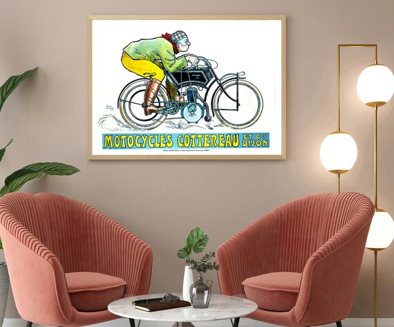 Wall Hangings poster cycles and cars COTTEREAU DIJON Home Décor Prints ...
