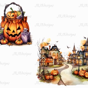 20 Trick or Treat Theme Clipart Bundle | 300 DPI | Watercolor ...