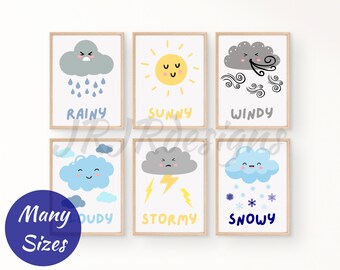 Weather French Vocabulary Printable Posters Il Pleut Il - Etsy Canada