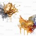 20 Metallic Watercolor Splashes Clipart Bundle | 300 DPI | Luxury ...