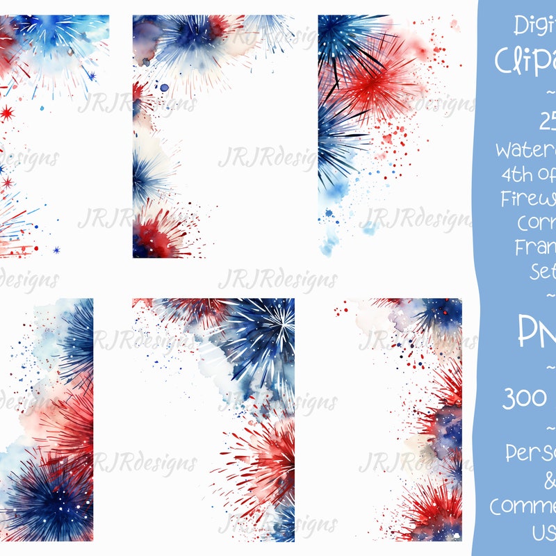 Fireworks Clipart - Etsy