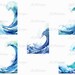 24 Ocean Waves Corner Frames Clipart Bundle | Aspect Ratio 2:3 | 300 ...