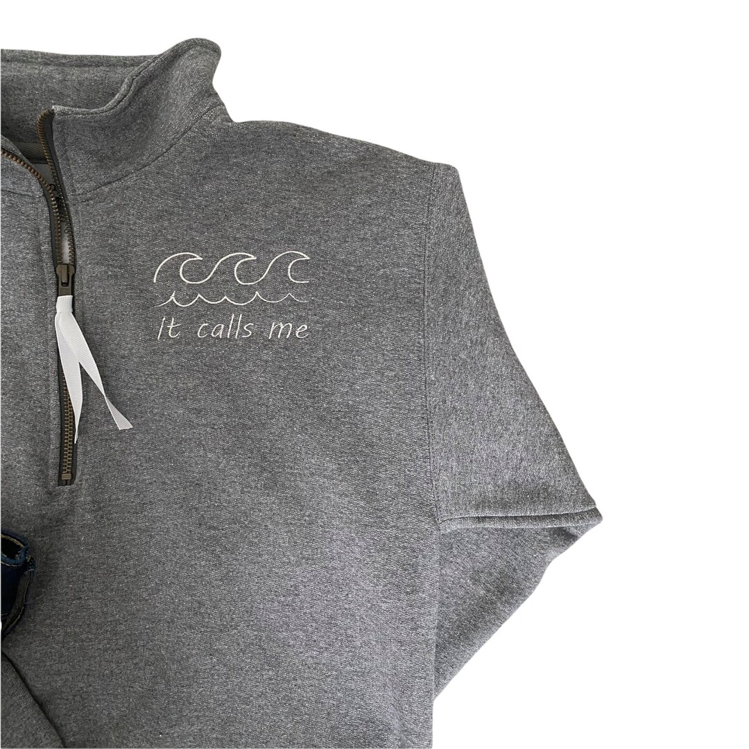 Embroidered Moana Inspired Sweater, Quarter Zip Embroidered Sweater, It ...