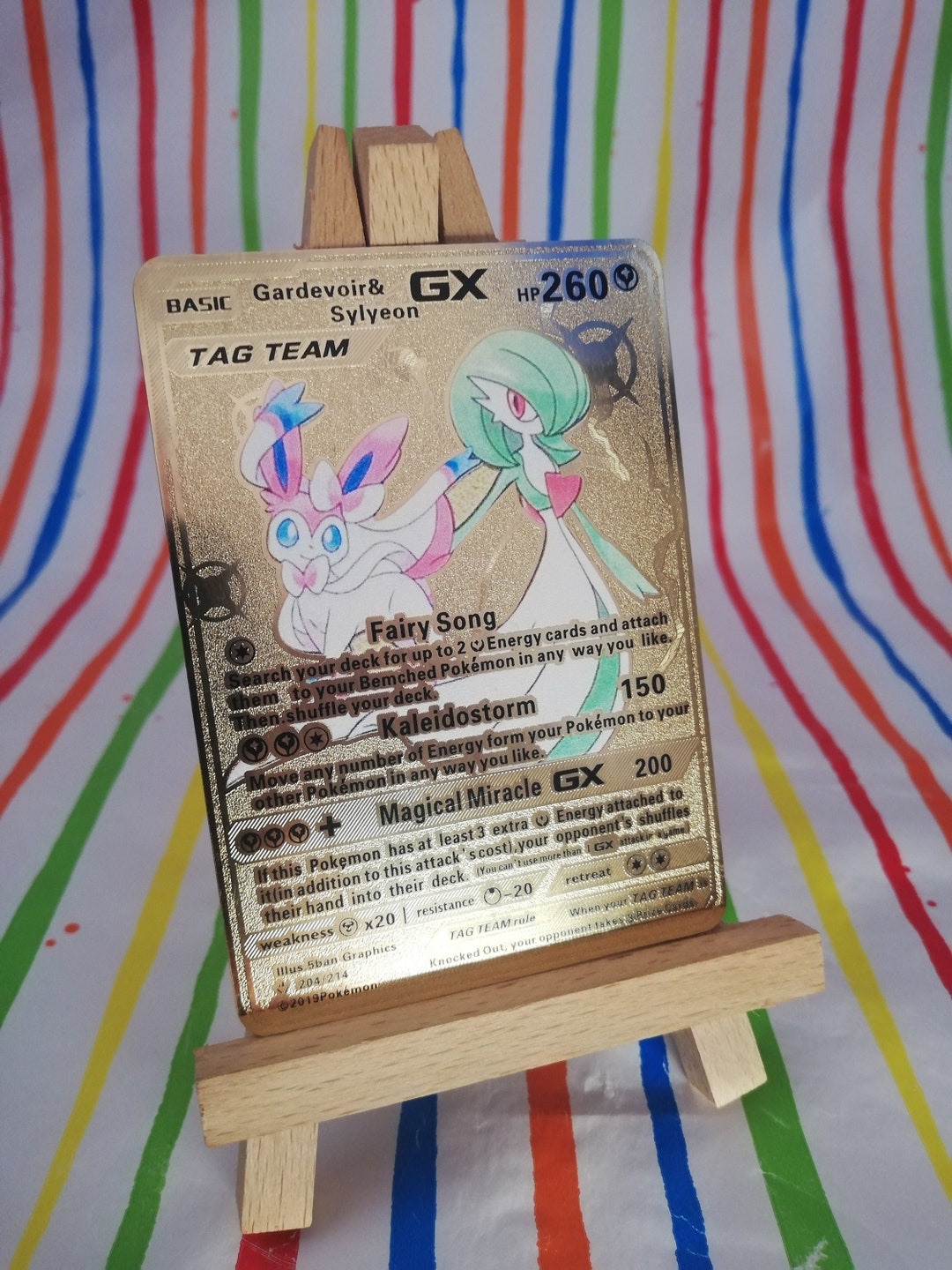 Gardevoir & Sylveon Tag Team Golden Card Cute Eevee - Etsy