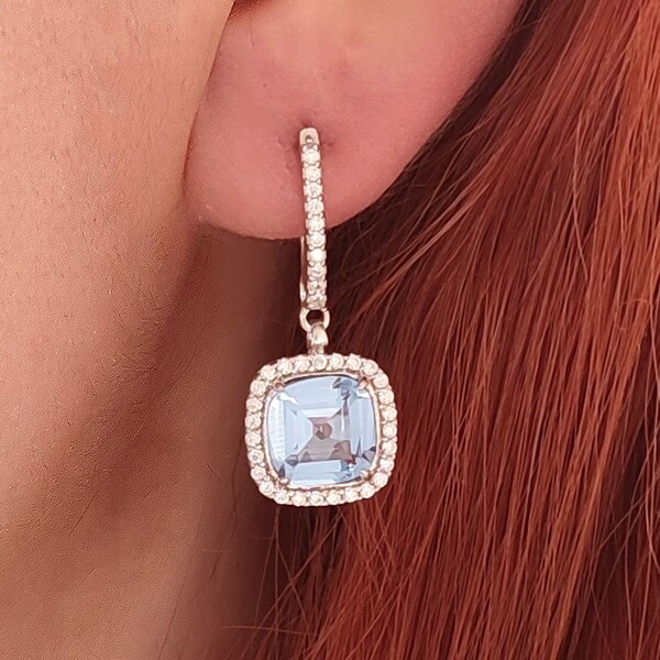 Aquamarine Earrings - Etsy