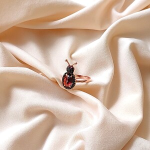Ladybug Ring, Ladybird Ring, Ladybug Jewelry, Ladybird Jewelry, Dainty ...
