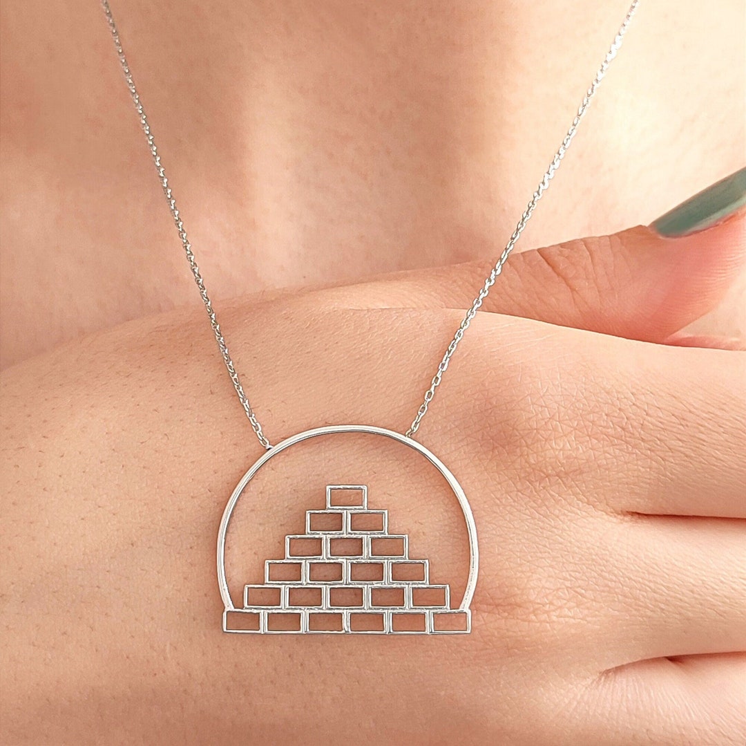 Egyptian Pyramid Necklace, Egyptian Jewelry, Pyramid Jewelry, Dainty ...