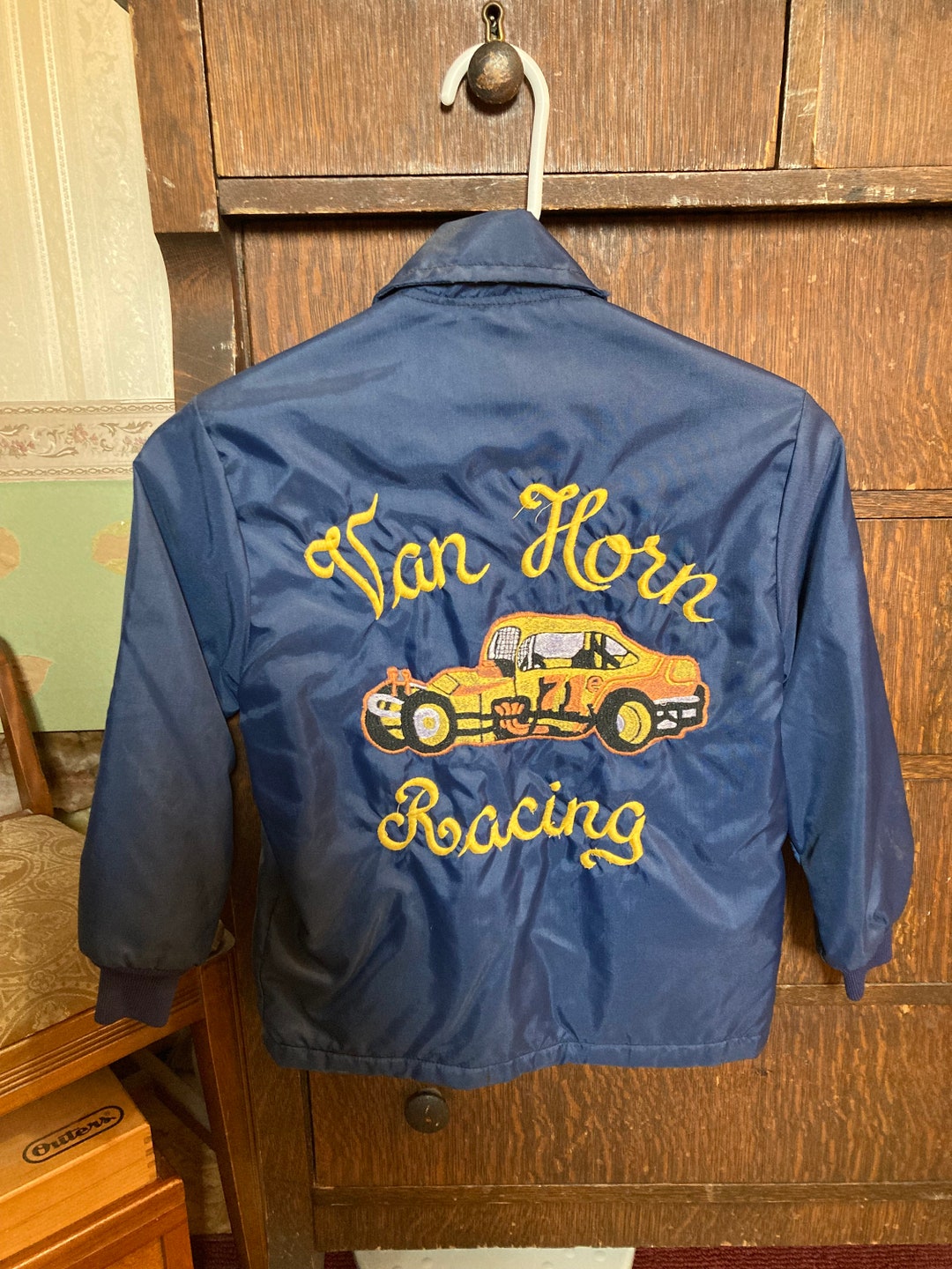 Vintage Antique Old School Race Racing Jacket Kids Van Horn Racing 1970 ...