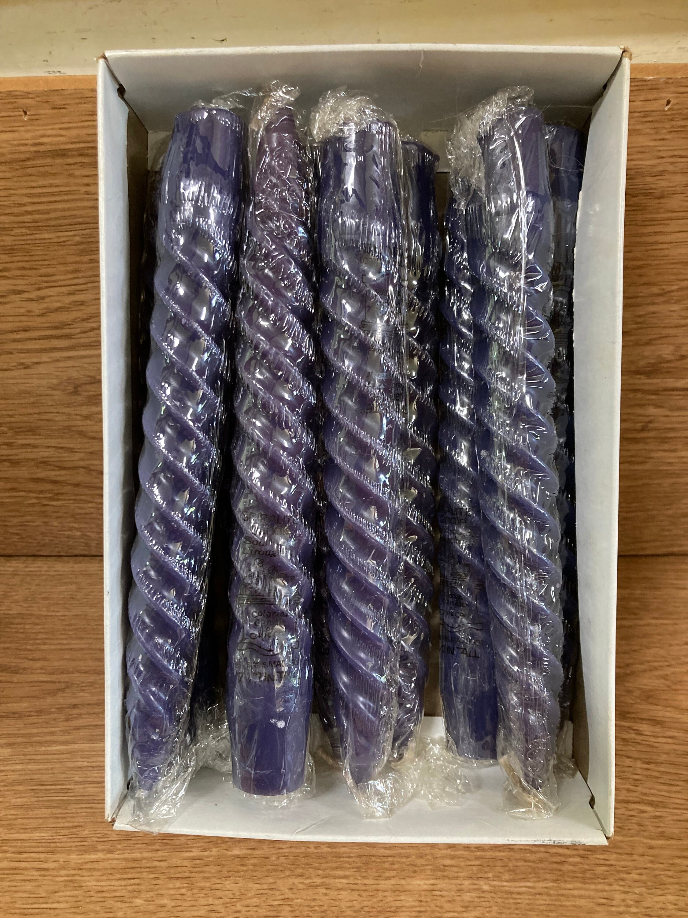 Antique Vintage Candles Royal Blue Spiralite Colonial Candle of Cape ...