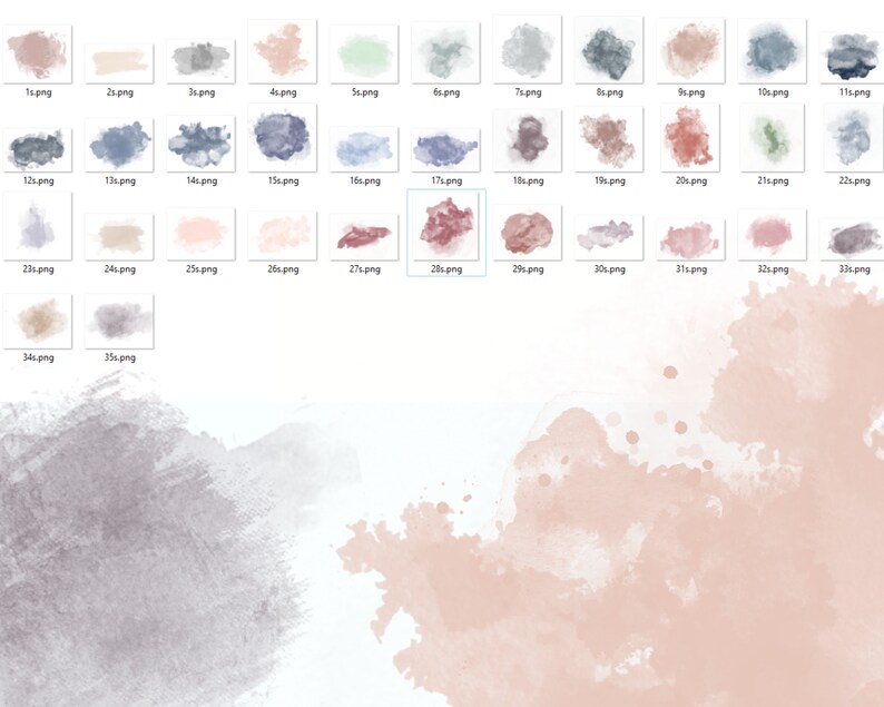 Watercolor Clipart, Watercolor Splashes, Fall Png, Neutral, 35 ...