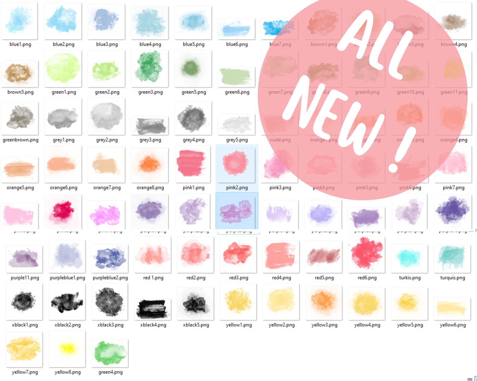 BIG Clipart Bundle - Watercolor Splatter Clipart - Pastel Watercolor ...