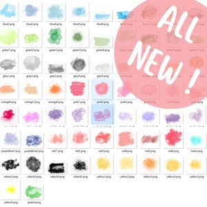 BIG Clipart Bundle - Watercolor Splatter Clipart - Pastel Watercolor ...