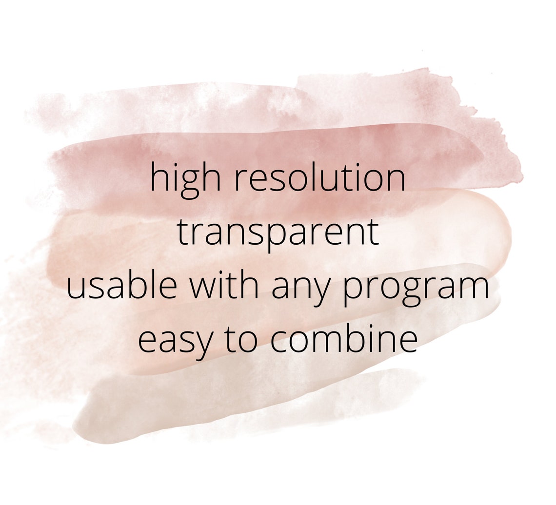 Pastel Watercolor Clipart, Watercolor Paint Strokes, Paint Splashes ...