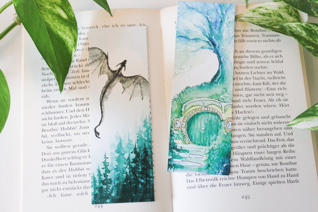 Dragon Bookmark Dragon Bookmark Lotr Fantasy Bookmark Reader Gift Shire ...