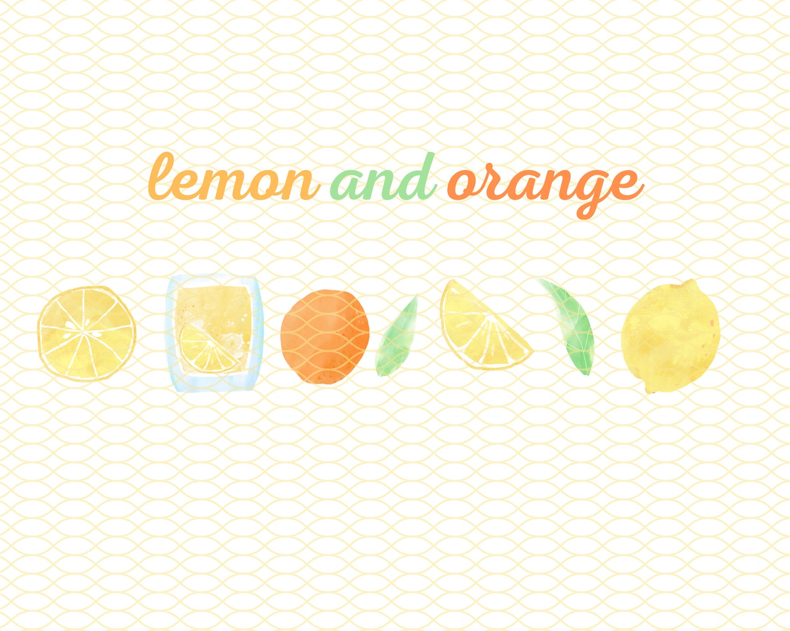Lemon Clipart Watercolor Png Summer Clipart Watermelon - Etsy